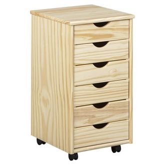 Altobuy Oliver - Caisson 6 Tiroirs Bois Massif Naturel