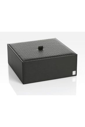 Joop BOX, Schwarz, Kunststoff, 25x9.5x25 cm, Ordnen & Aufbewahren, Aufbewahrungsboxen, Aufbewahrungsboxen mit Deckel