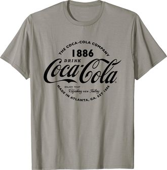 Coca Cola Ware Coca Cola Retro Logo schwarzer Text T-Shirt
