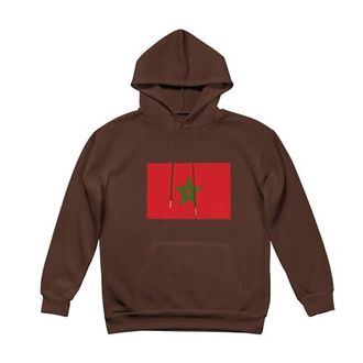 Generic Sweatshirts &Agrave; Capuche Femmes Doublure Polaire Imprim&eacute; Graphique Maroc Drapeau Pull Hoodie Hauts Streetwear Vintage Pull De D&eacute;tente Athleisure du XS Au