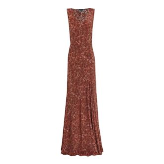 Cortana Femme, Robes, Rouge, Taille: 36 FR Vestido largo al bies