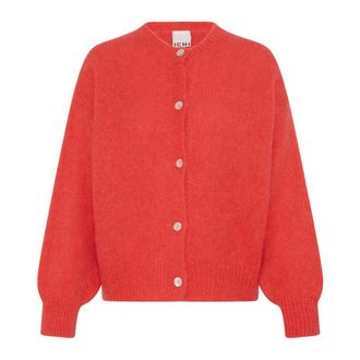 Ichi Ichi - Cardigan - Femme - Pulls - Rouge - Taille: 40/42 FR
