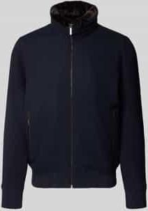 Bugatti Strickjacke mit Stehkragen und Rei&szlig;verschluss