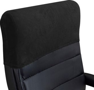 Generic Stretch Kopfst&uuml;tzenbezug Kopfst&uuml;tzenschutz f&uuml;r B&uuml;rost&uuml;hle Kopfst&uuml;tzenbez&uuml;ge f&uuml;r Computerst&uuml;hle mit hoher R&uuml;ckenlehne M&ouml;bel Liegesessel (Samt Schwarz 1