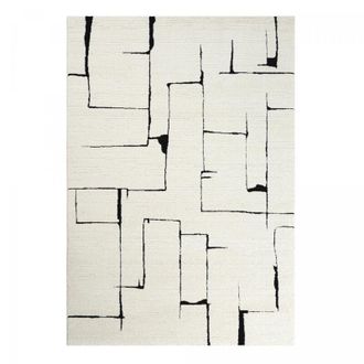 Un amour de tapis Unamourdetapis - Tapis salon LYN9 brinki 120x170 cm Noir - Tapis Chambre doux et soyeux