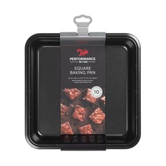 Tala Moule à Gâteau Carré Performance, Acier au Carbone de Qualité Professionnelle avec Revêtement Antiadhésif Eclipse, 23 cm x 23 cm; Idéal pour Pâtisseri