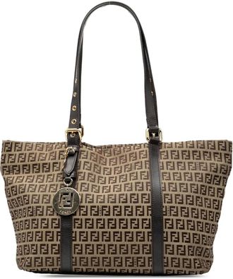 Fendi Shopper - Zucchino Canvas Superstar Tote - Gr. unisize - in Braun - f&uuml;r Damen