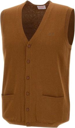 Sun 68 Homme, Pulls, Brun, Taille: 2XL Basic Vest