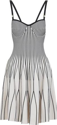 Elisabetta Franchi Femme, Robes, Multicolore, Taille: 40 FR Robe en maille bicolore