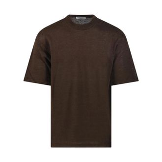 Roberto Collina Homme, Tops, Brun, Taille: M Round Neck Comfy Fit Sweater