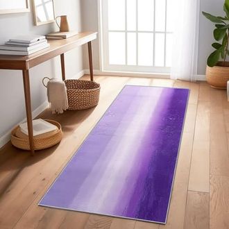 Generic Tapis de Passage Couloir Long D&eacute;grad&eacute; Abstrait Violet Cuisine Devant Evier Antid&eacute;rapant 60x150 cm Absorbant Tapis d Entree Interieur pour Sauge Violet
