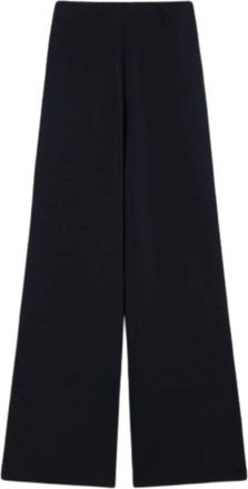 Max Mara Femme, Pantalons, Bleu, Taille: 40 FR Viscose Crepe Knit Pantalons