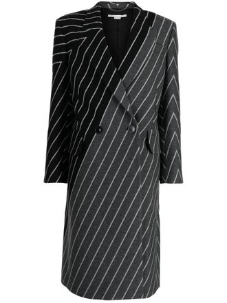 Stella McCartney Doppelreihiger Mantel - Schwarz