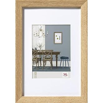 Walther Design Cadre Photo ch&ecirc;ne Clair 15 x 20 cm avec Passe-Partout, Cadre en Bois Fiorito EF520E