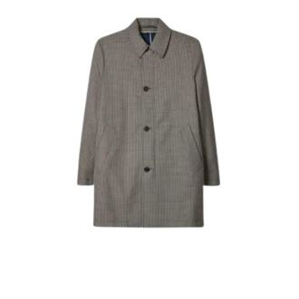 Paul Smith Homme, Manteaux, Multicolore, Taille: XL Manteau Micro Gingham avec Gilet Amovible