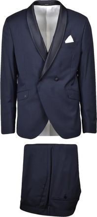 Paoloni Homme, Costumes, Bleu, Taille: XL Doppiopetto Suit