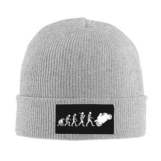 Generic L&eacute;ger Bonnet Tricot&eacute;, Moto Funny Evolution, Slouch Chapeau Tricot&eacute;, Bonnet Hiver Chaud Tricot pour Cyclisme, Adultes, Femme