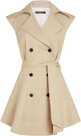 Karl Lagerfeld Femme, Robes, Beige, Taille: 38 FR SM Day Corto Atado Cintura Dress