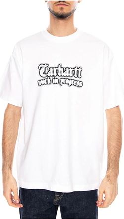 Carhartt Work in Progress Homme, Tops, Blanc, Taille: L S/S World Tour T-Shirt