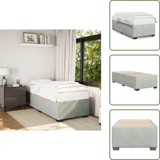 vidaXL Bettgestell ohne Matratze Hellgrau 80x200 cm Samt - Samtbett - Bettesrahmen - Doppelbett - Einzelbett - Schlafraum
