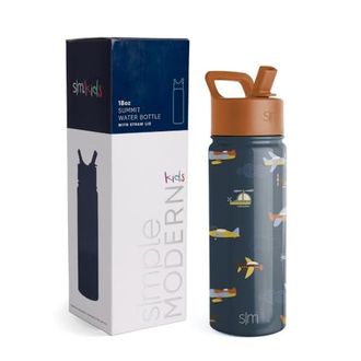 Simple Modern Trinkflasche Kinder mit Strohhalm | Sport Isolierte Edelstahl-Kindertrinkflasche f&uuml;r Kleinkinder Jungen und M&auml;dchen | Summit | 530ml | Wheels Up
