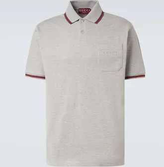 Gucci Polo Web Stripe en coton mélangé