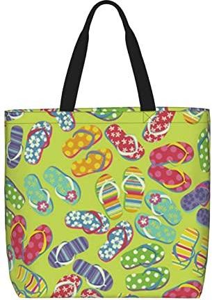 Generic Sac De Courses Tongs Sac &Agrave; Provisions R&eacute;utilisable De Grande Capacit&eacute; Sacs En Toile Pour Femmes, Pour Femmes, &Eacute;cole, Voyage, Filles