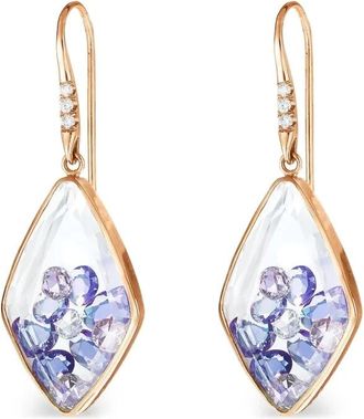 Moritz Glik 18k yellow gold Kite sapphires and diamonds earrings - Gelb
