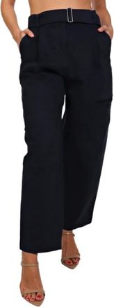 HUGO BOSS Femme, Pantalons, Bleu, Taille: 36 FR Wide Pantalons