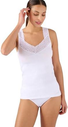 Damart D&eacute;bardeur Maille Pur Coton Peign&eacute; Femme Blanc Taille 54-56 (XXL)