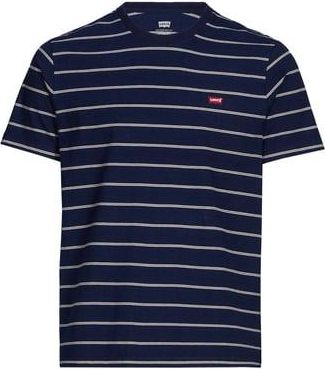 Levi's Baumwollgestafte T -Shirt - Blau
