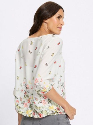 Witt Klassische Bluse Druckbluse Kurzarm