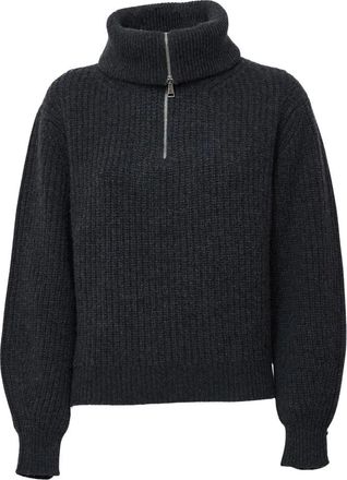 Max Mara Pull &agrave; col zipp&eacute; WKDLaser - Femme - Pulls - Gris - Taille: 42 FR