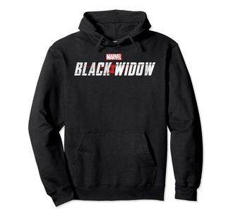 MARVEL Black Widow Text Logo Pullover Hoodie