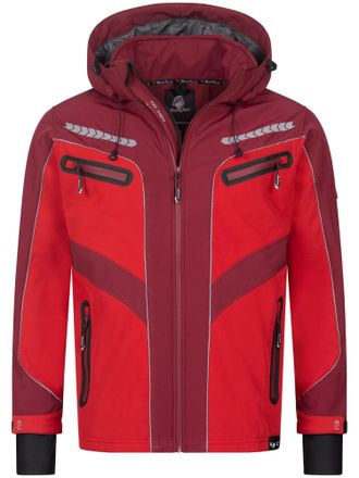 Rock Creek Herren Softshell Jacke Outdoor Jacke Windbreaker &Uuml;bergangsjacke Anorak Kapuze Regenjacke Winterjacke Herrenjacke Jacket H-314 Rot 4XL