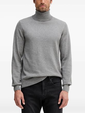 Geox roll-neck logo-plaque sweater - Gris