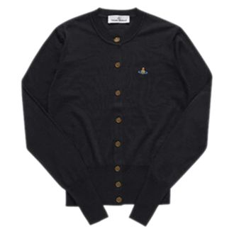 Vivienne Westwood Femme, Pulls, Noir, Taille: 38 FR Gilet Cardigan Court