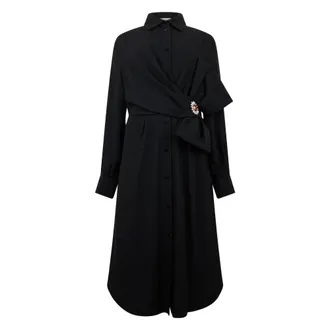 Moschino Midi Hemdkleid - - Dresses - Damen - Schwarzk - L