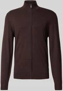 Mc Neal Slim Fit Strickjacke aus Viskose-Mix mit Reißverschluss