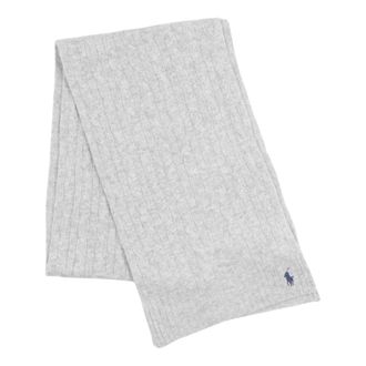 Polo Ralph Lauren Femme, Accessoires, Gris, Taille: ONE Size Wool And Cashmere Scarf