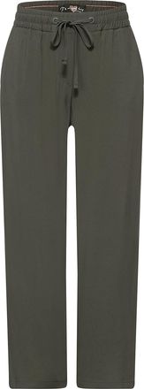 Cecil Damen Wide Legs Hose, Utility Olive, XL/L24