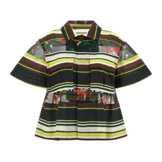 sacai Chemise &agrave; imprim&eacute;s m&eacute;lang&eacute;s - Femme - Blouses et Chemises - Multicolore - Taille: 40 FR