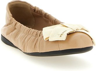 Prada Calfskin Ballet Flat - Beige