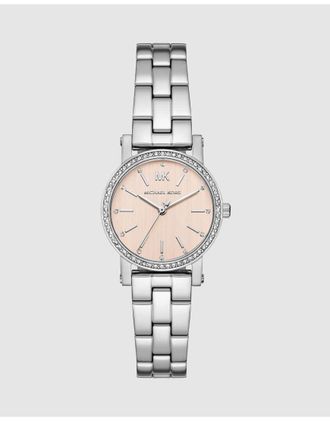 Michael Kors Corey montre trois aiguilles en acier inoxydable argent&eacute;