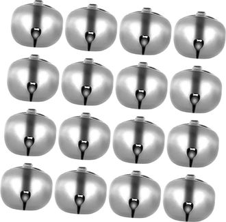 TOPBATHY 60 St&uuml;ck Silberne DIY Gl&ouml;ckchen Verschlei&szlig;feste Kleine Weihnachtsglocken Vielseitige Bastelaccessoires f&uuml;r Schmuckherstellung und Christbaumschmuck De