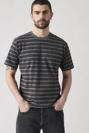 Levi's T Shirt Vintage Red Tab - Homme - Noir / Rheem Overdye Stripe Smoked Pearl Overdye - XL