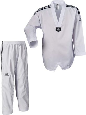 adidas Taekwondoanzug, adi Fighter Eco mit Streifen, wei&szlig;es Revers (180)