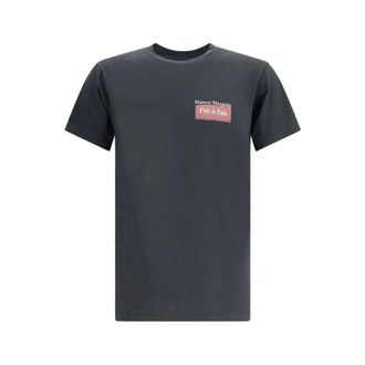 Maison Margiela Homme, Tops, Noir, Taille: M T-shirt en coton