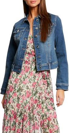 Morgan Veste droite boutonn&eacute;e en jean Bleu