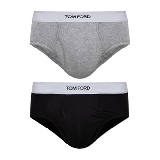 Tom Ford Homme, Sous-v&ecirc;tements, Multicolore, Taille: 2XL Lot de deux slips en coton avec logo